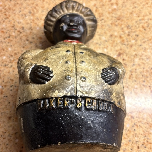 Other | Antique Blackk Americana Bakers Choi Cast Iron Bank | Poshmark